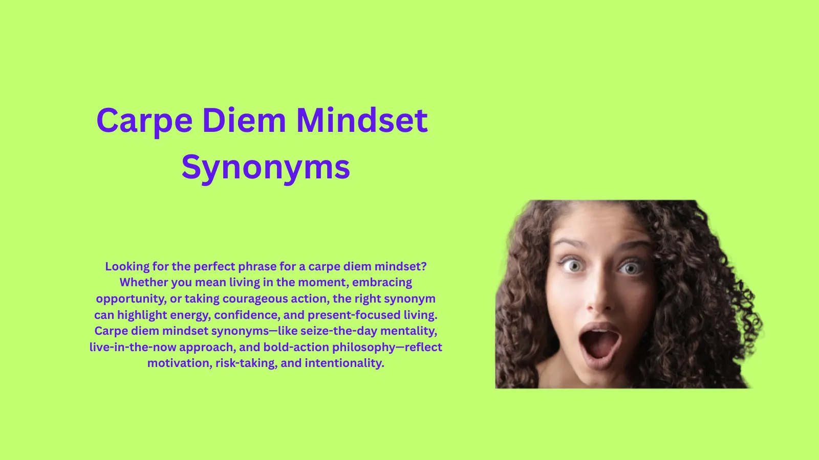 Carpe Diem Mindset Synonyms That Ignite Action