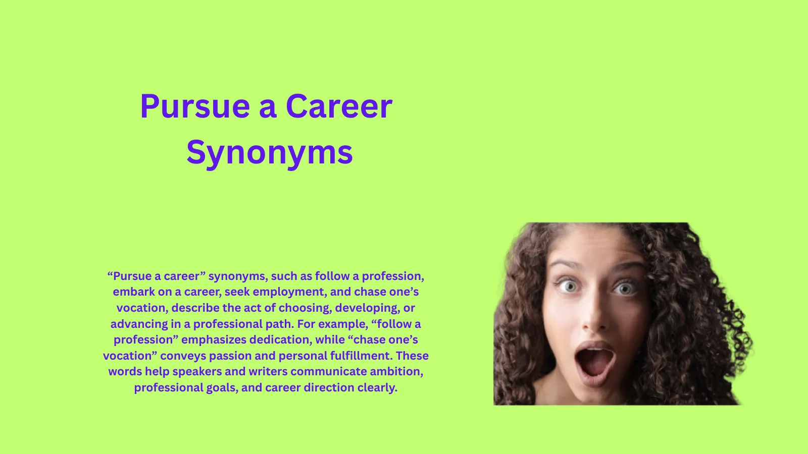 Pursue a Career Synonyms That Transforms Your Life